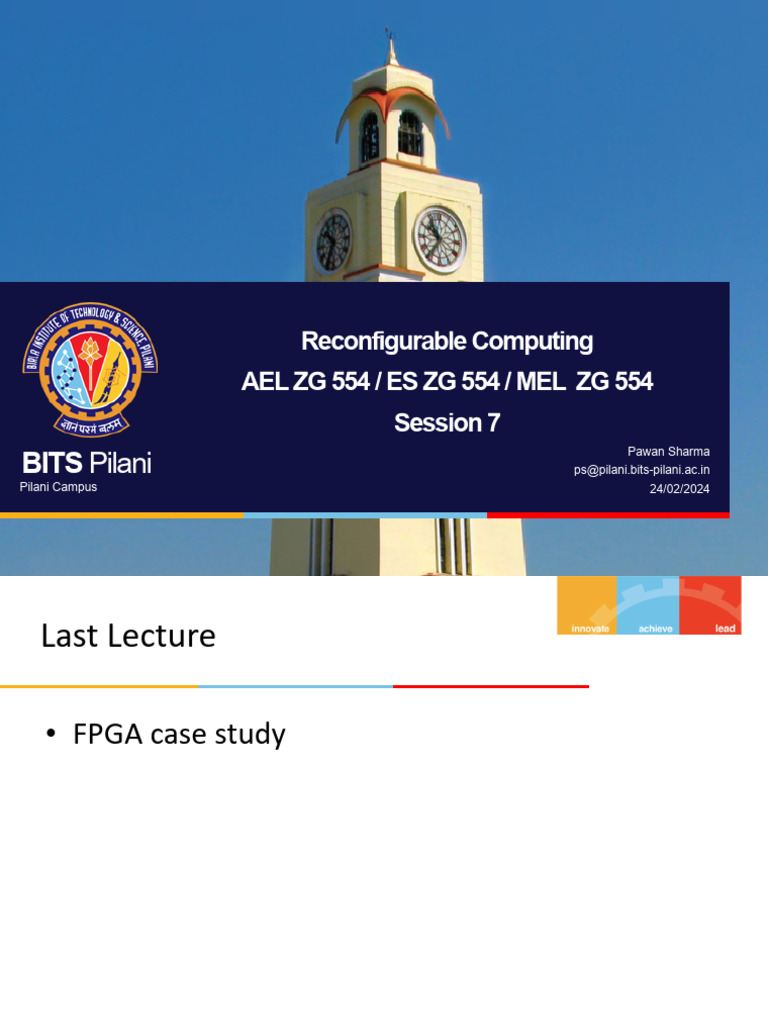 Lec7 - Partial Reconfiguration | PDF | Logic Synthesis | Field Programmable Gate Array