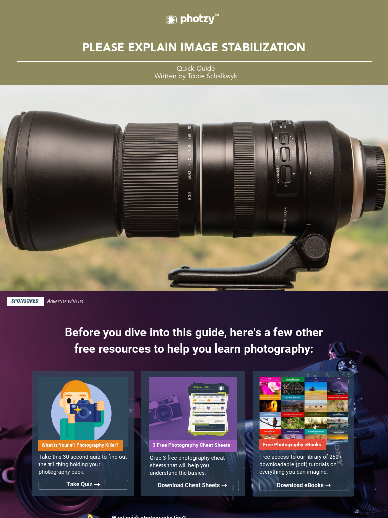 Photzy Please Explain Image Stabilization - Free Quick Guide | PDF ...