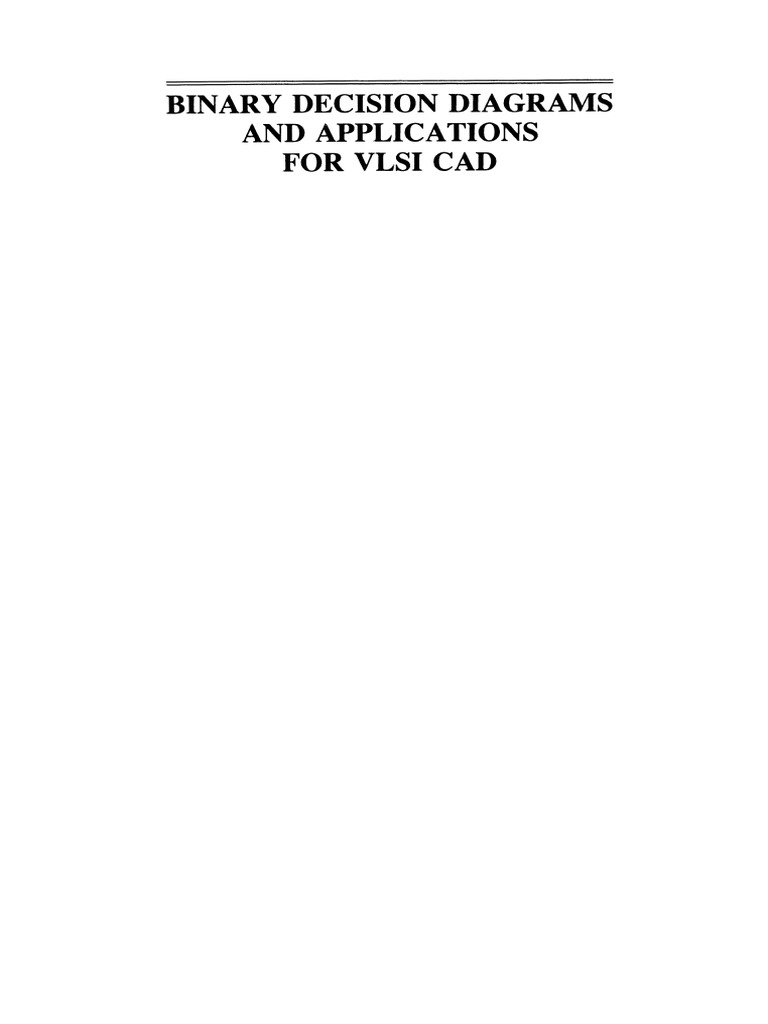 Binary Decision Diagrams And Applications For Vlsi Cad Pdf Mathematics Mathematical Logic