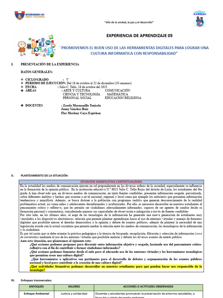 EDA 4 - 2023 | PDF | Aprendizaje | Evaluación