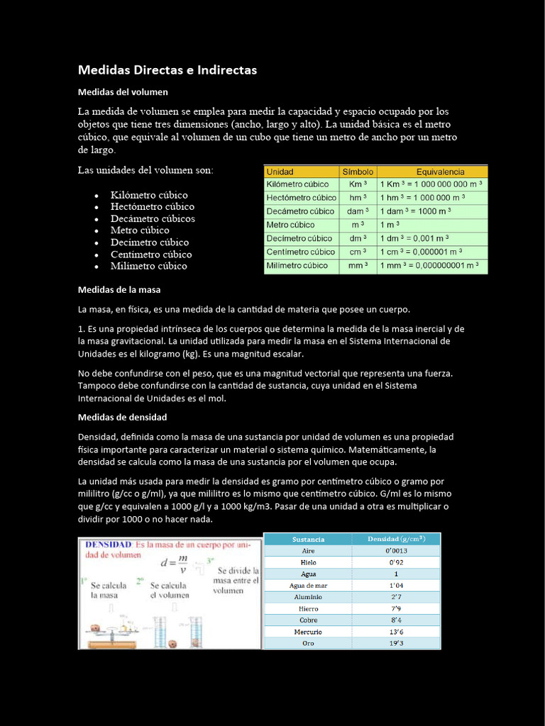 Medidas Directas e Indirectas | PDF