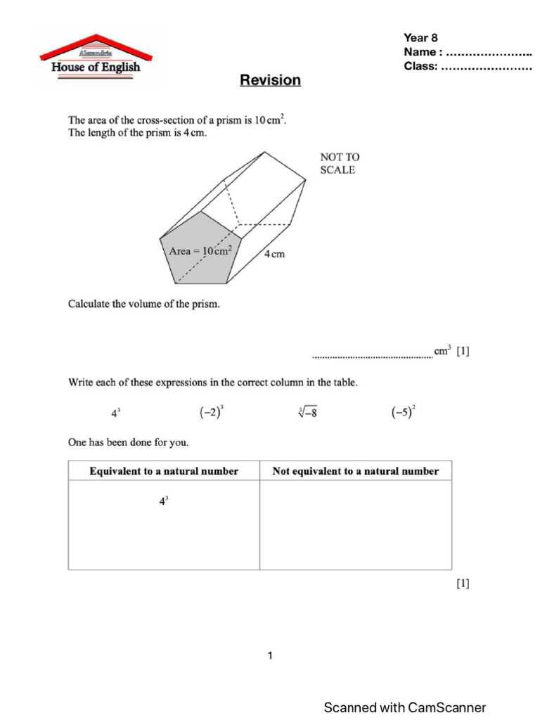 Yr8 Collective Revision 2024 | PDF