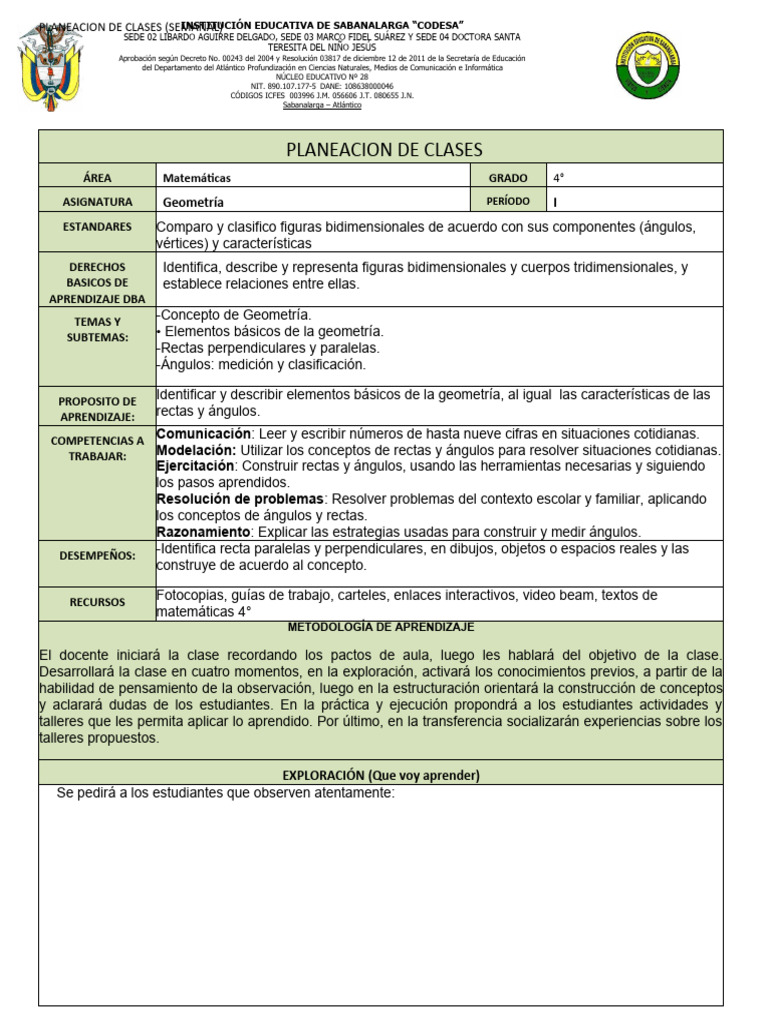 Guía 1 Geometria ELEMENTOS BÁSICOS DE LA GEOMETRÍA, RECTAS, ÁNGULOS ...