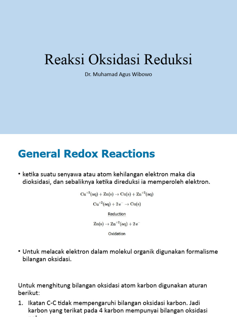 Reaksi Oksidasi Reduksi | PDF