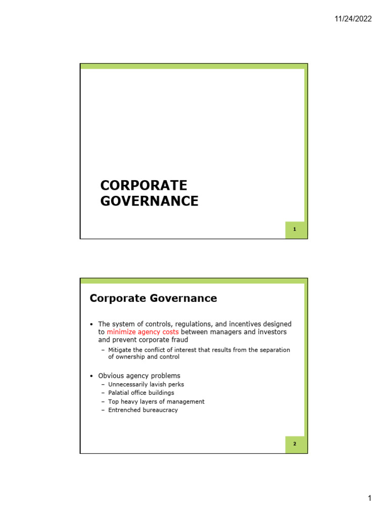 Corporate Governance | PDF | Corporate Governance | Governance