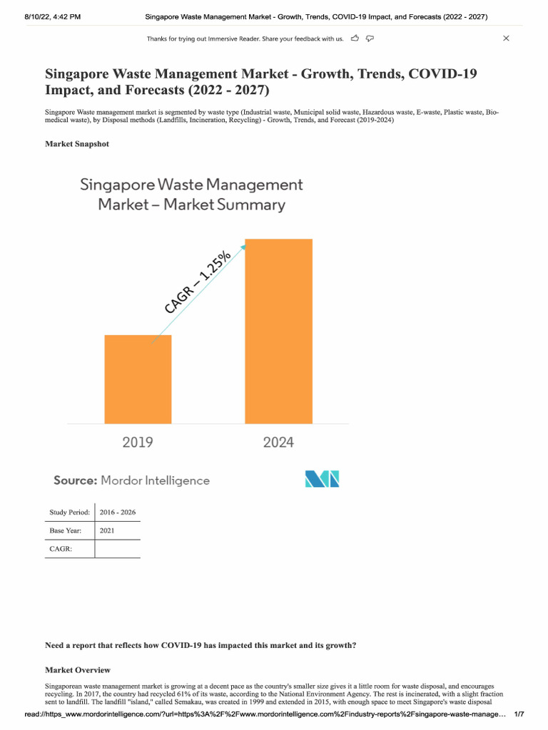 Singapore Waste Recycling Market Trends | PDF | Waste Management | Waste