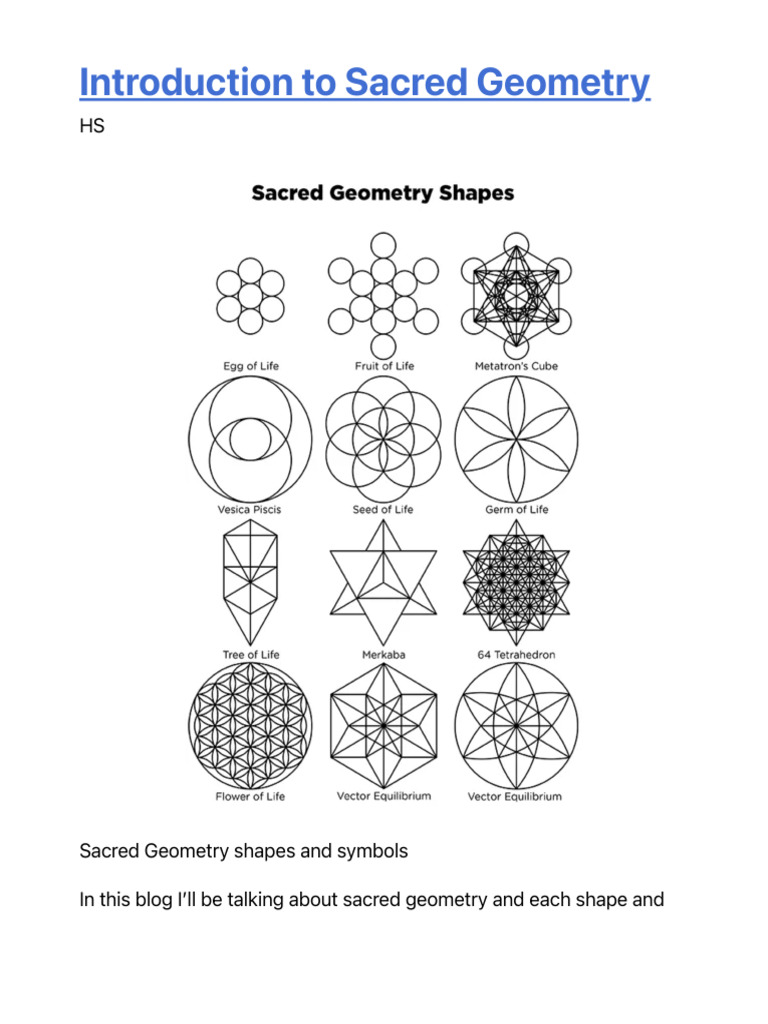 Overview of Sacred Geometry Symbols | PDF | Social Science | Science ...