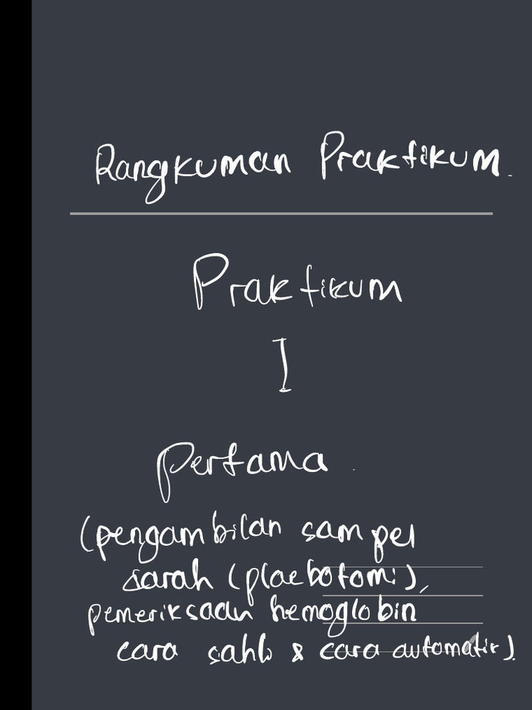 Praktikum 1 - Pengambilan Sampel Darah (Plaebotomi), Pemeriksaan Hemoglobin Cara Sahli & Cara ...