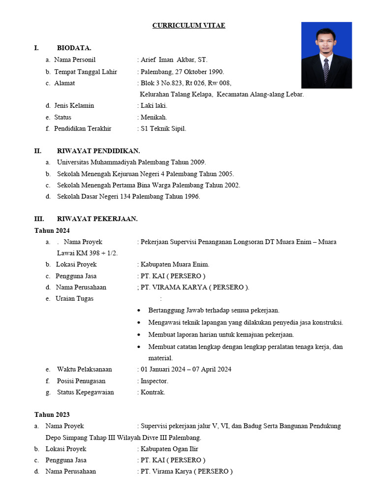 Cv. Arief 2024 | PDF