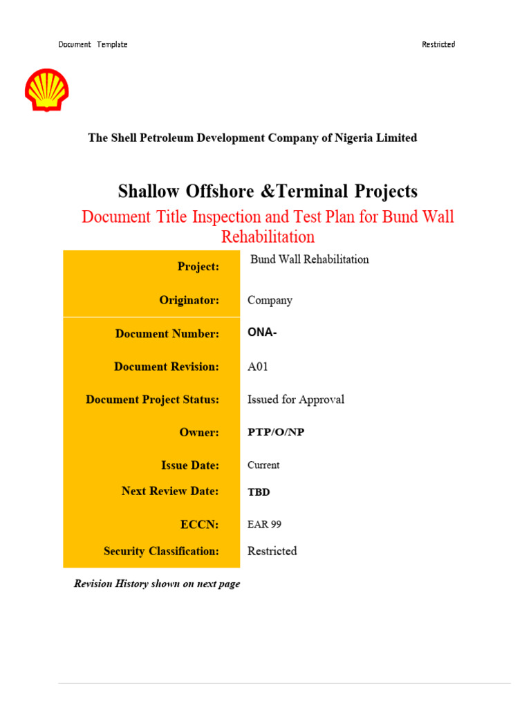 ONA-CW247393-BNYCT-QA-5733-00001-A01-Inspection and Test Plan For Bund ...