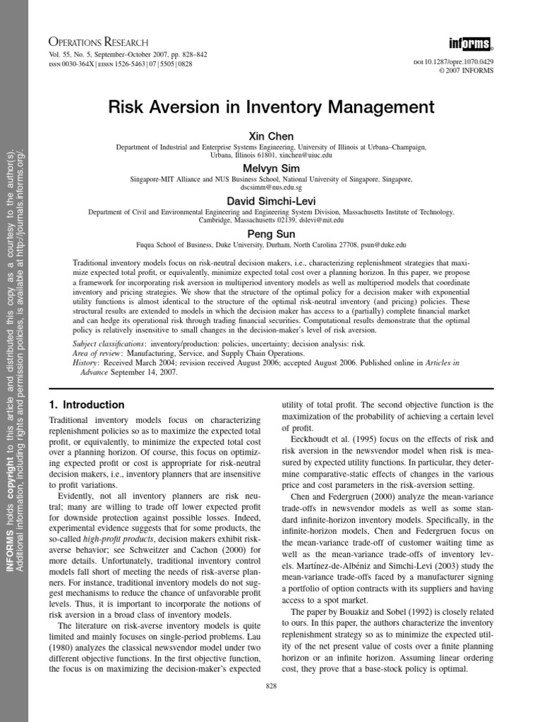 Teknikal Paper | PDF | Risk Aversion | Risk