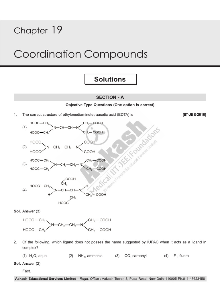 Coordination Compunds | PDF | Coordination Complex | Ligand