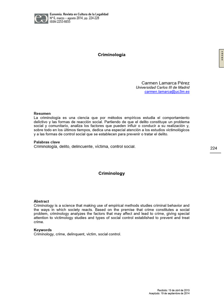 2244-Texto Del Artículo-1899-1-10-20140925 | PDF | Criminología | Derecho penal