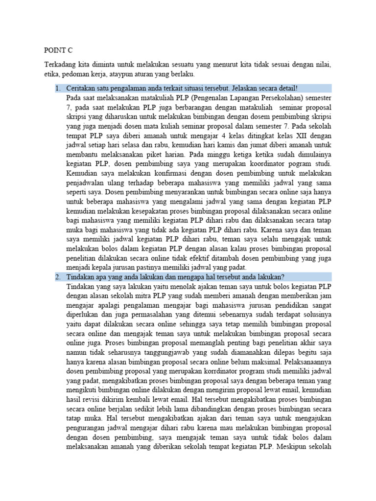 Kisi Essay PPG Prajabatan | PDF | Karier & Perkembangan