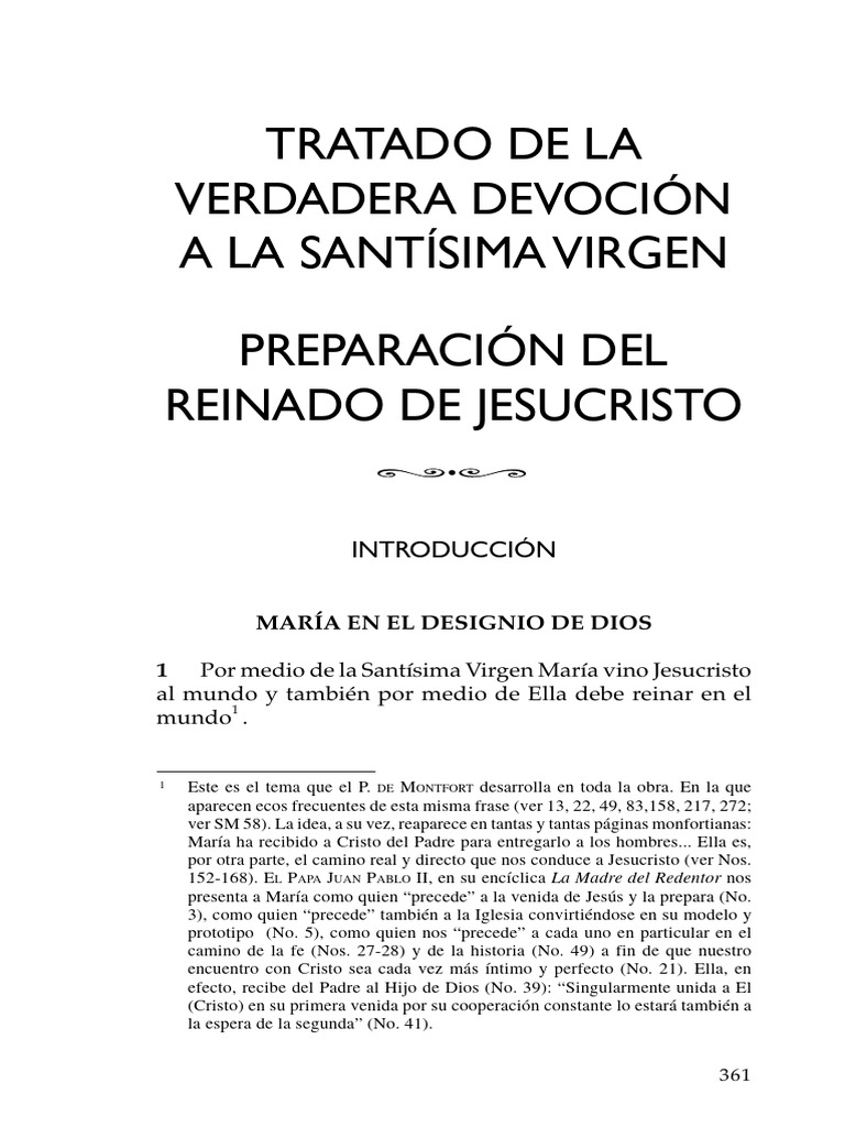 Tratado de La Verdadera Devoción | PDF | María, madre de Jesús | Cristo ...