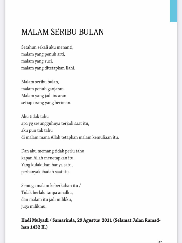 Puisi Malam Seribu Bulan | PDF