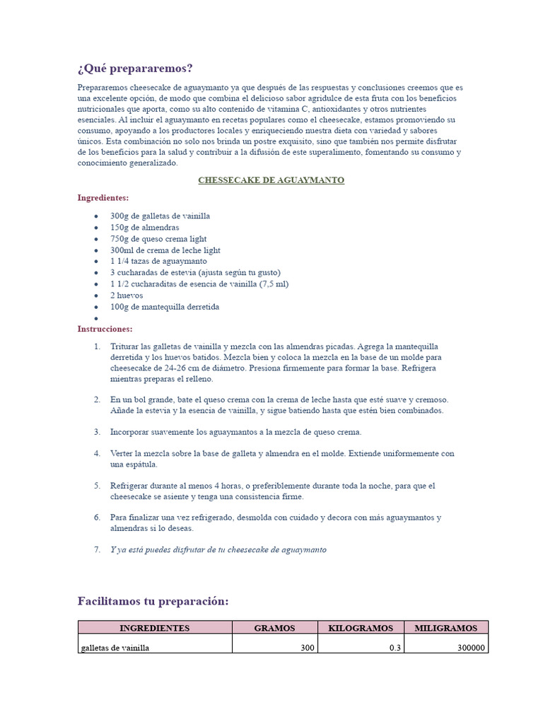 Cheesecake | PDF | Tarta de queso | Alimentos