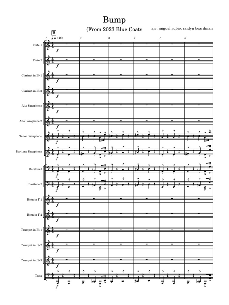 Bump_Score_and_Parts | PDF | Musical Instruments | Elementary Organology