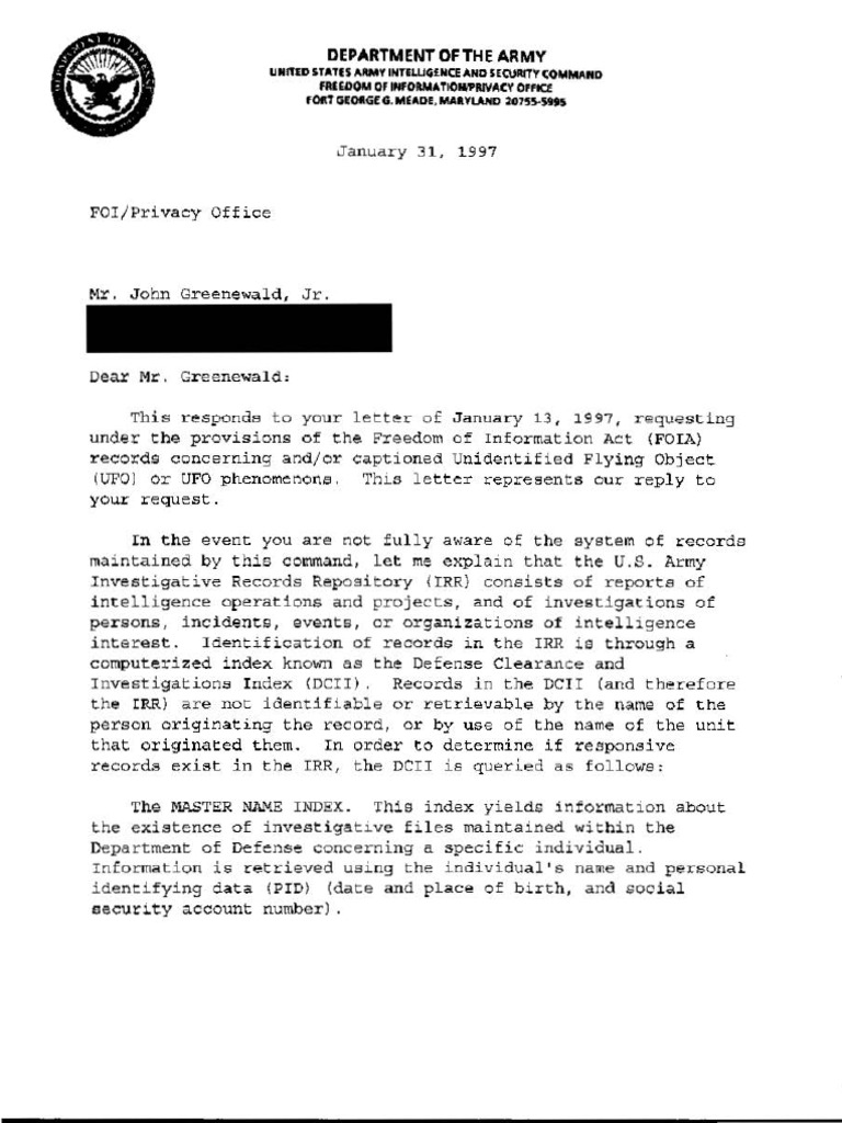 Army UFO Files | PDF | Ufology