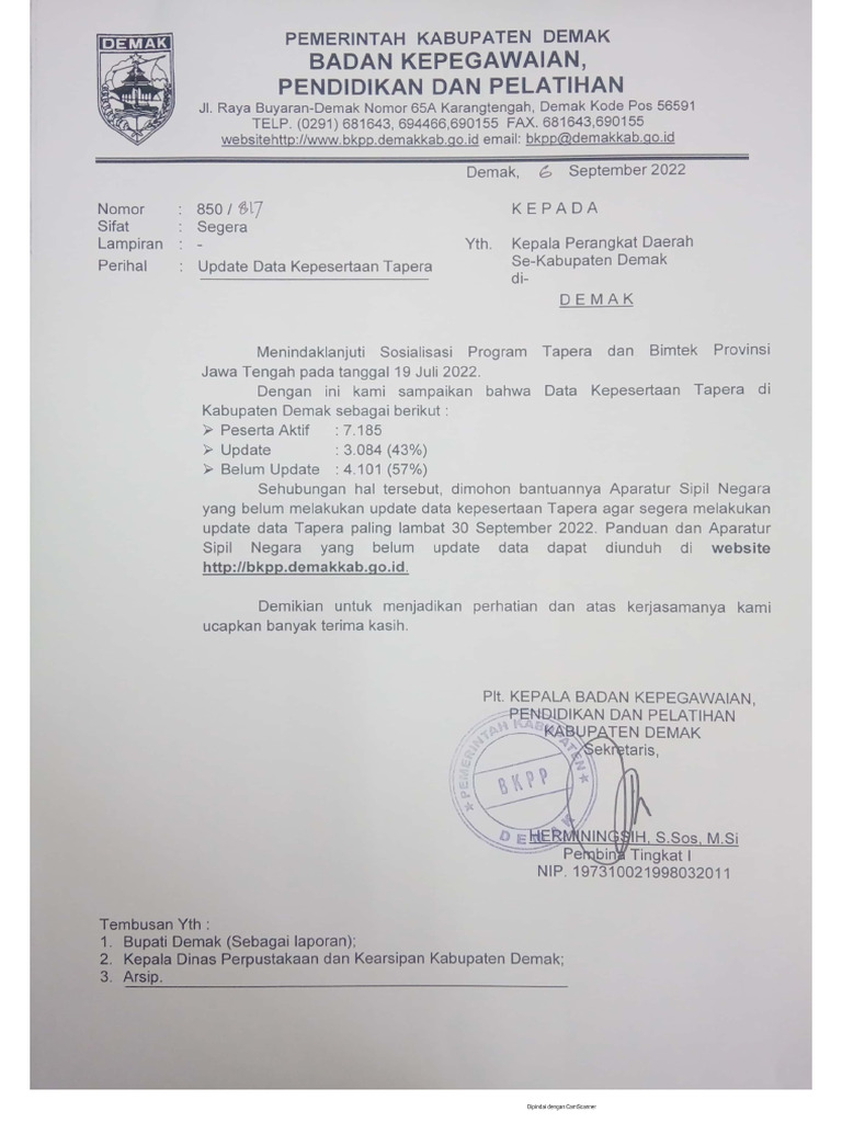 Update Data Kepesertaan Tapera 2022 | PDF