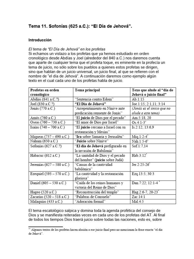 Sofonias. Ibo 2024 | PDF | Profecía | Profeta