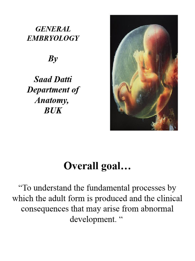 1. Overview of General embryology-1 | PDF | Chromosome | Meiosis