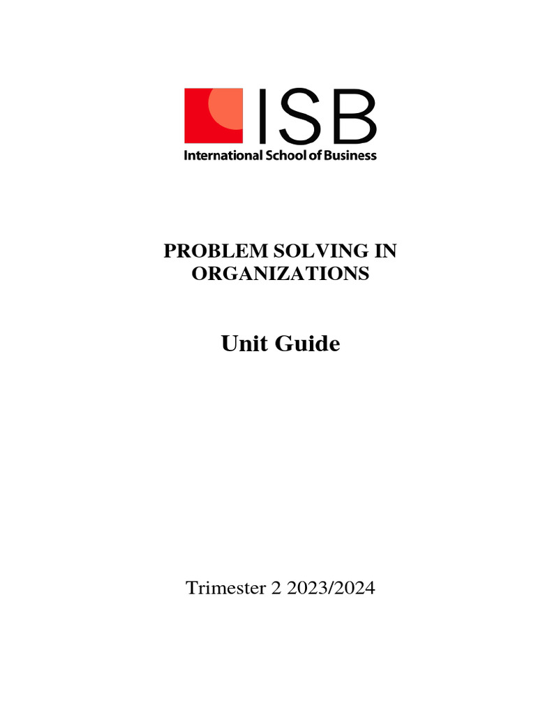 Unit Guide - PSO 2024 | Download Free PDF | Theory | Learning