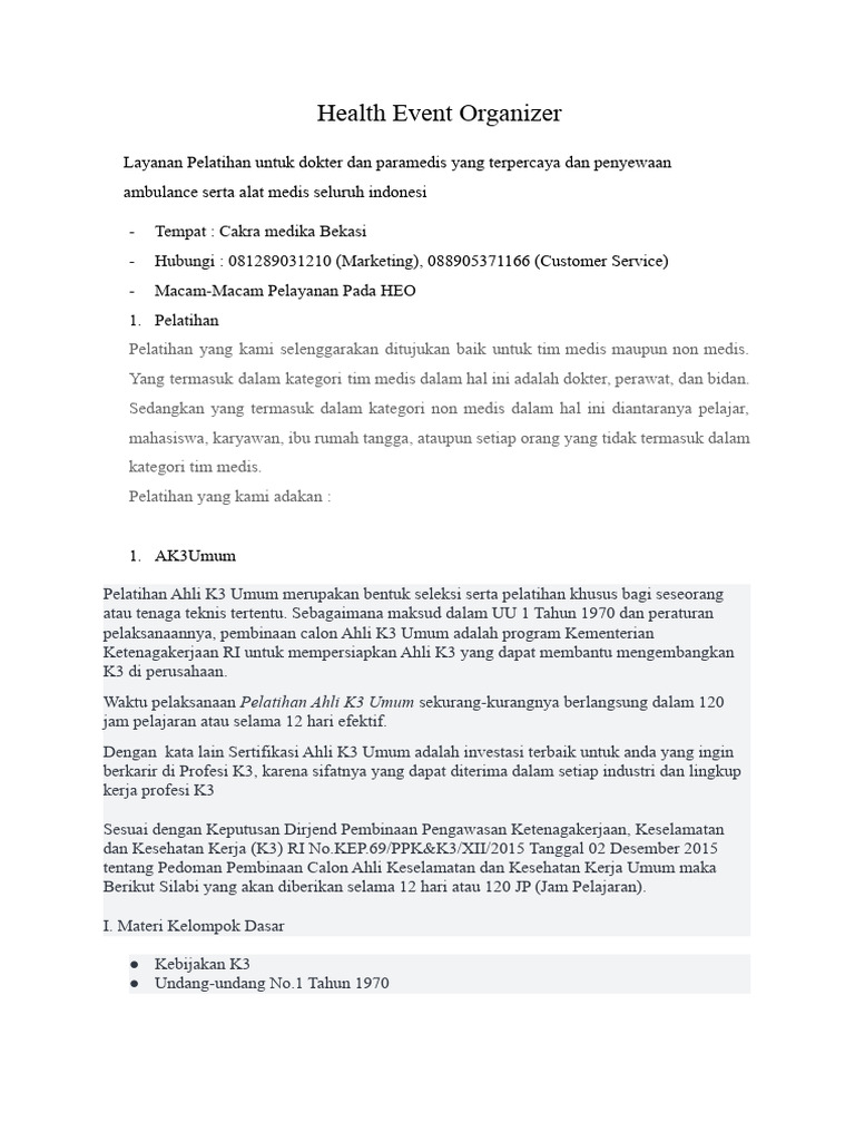 Health Event Organizer | PDF | Bisnis | Teknologi & Rekayasa