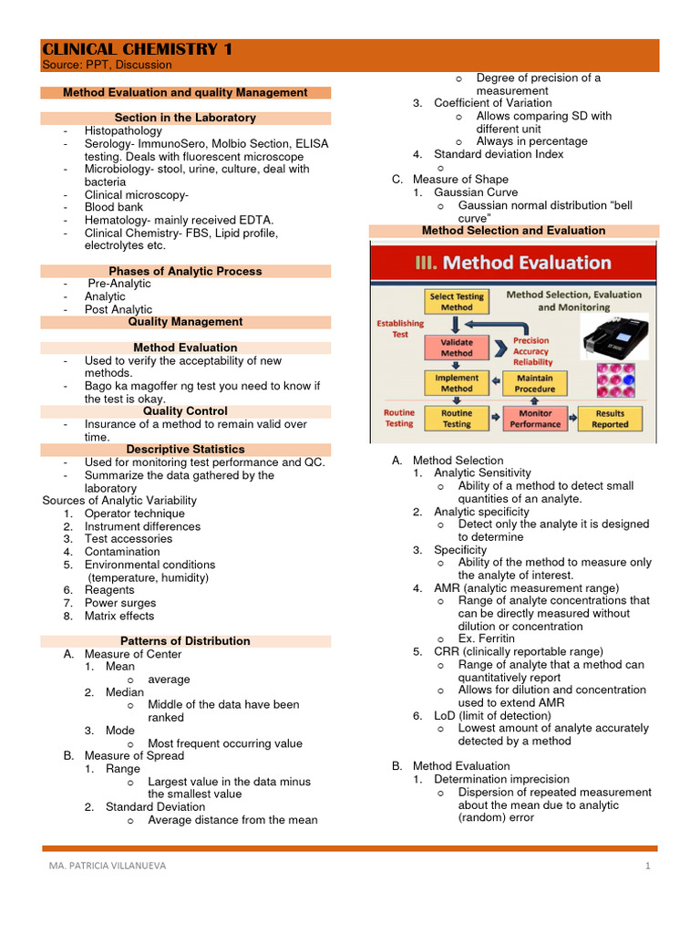 Method Evaluation and Quality Management | PDF | Sensitivity And Specificity | Clinical Medicine