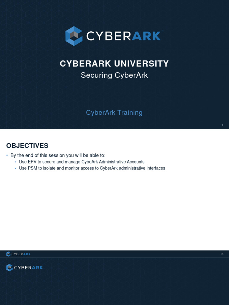 12-PAS-Install-Securing CyberArk With CyberArk | PDF | Client ...