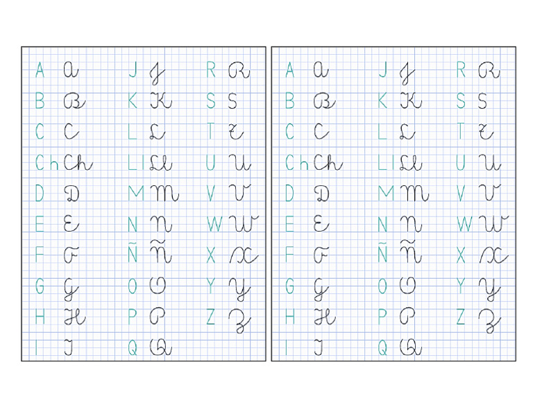 abecedario mayuscula para cuadernos | PDF