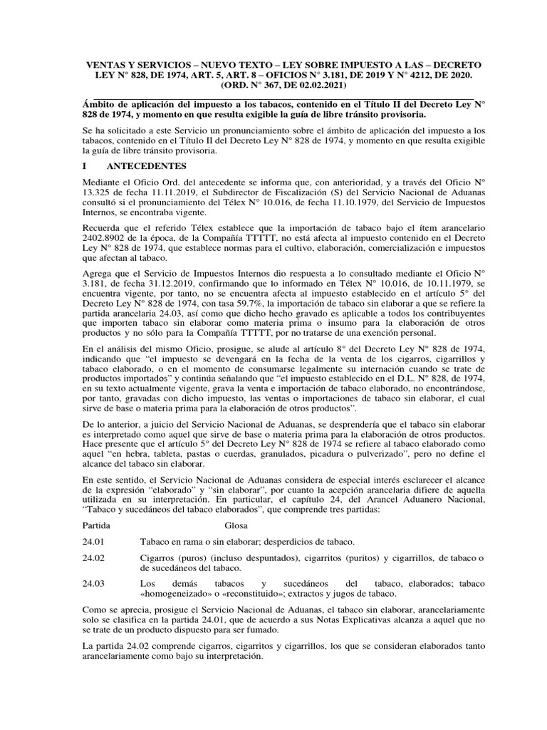 367-02_02_2021 | PDF | aduana | Cigarrillo 367-02_02_2021 | PDF | aduana | Cigarrillo