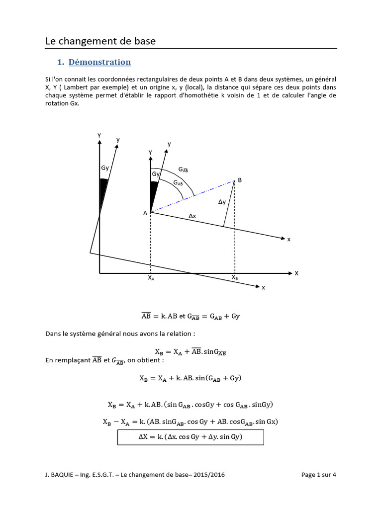 Méthode de changement de base | PDF | Mathématiques | Objets mathématiques