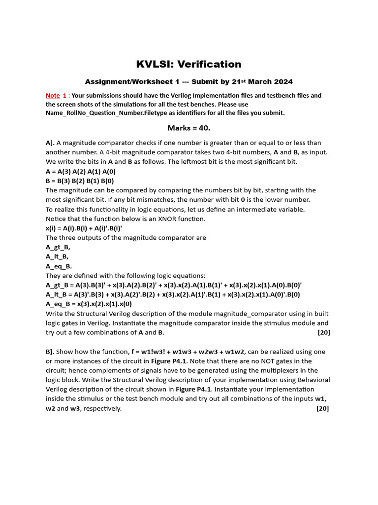 Verilog Verification Assignment | PDF