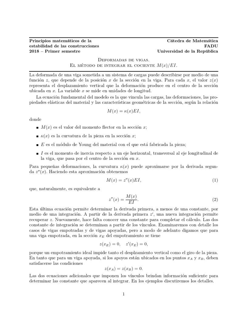 Deformada de Viga Empotrada 180613 OG | Descargar gratis PDF | Viga ...