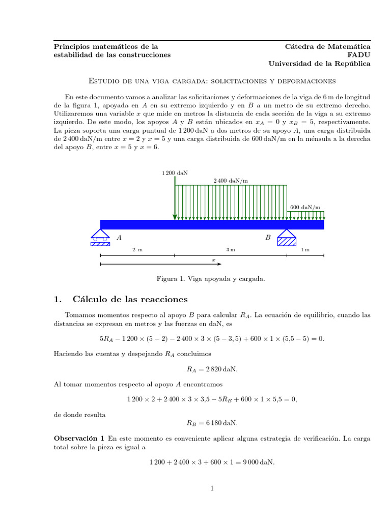 estudivo_viga_cargada_180627_OG | PDF | Viga (Estructura) | Ingeniería mecánica