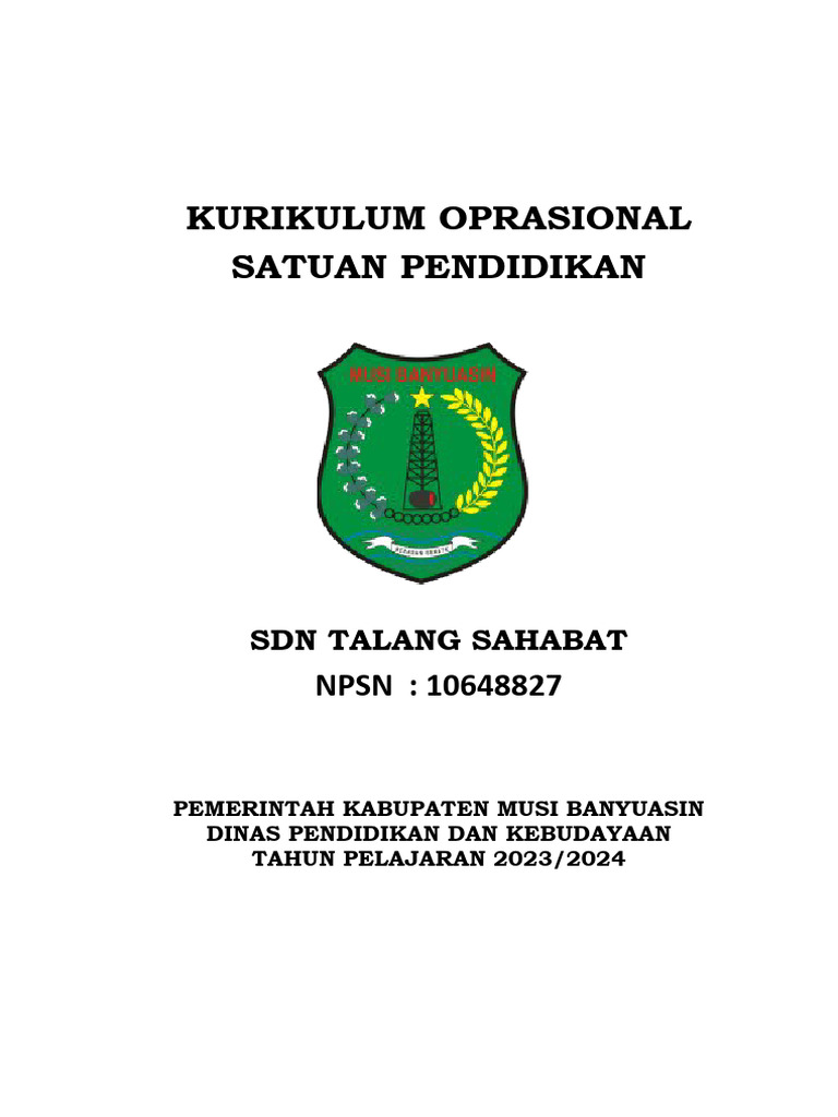 Kosp SDN Talang Sahabat | PDF