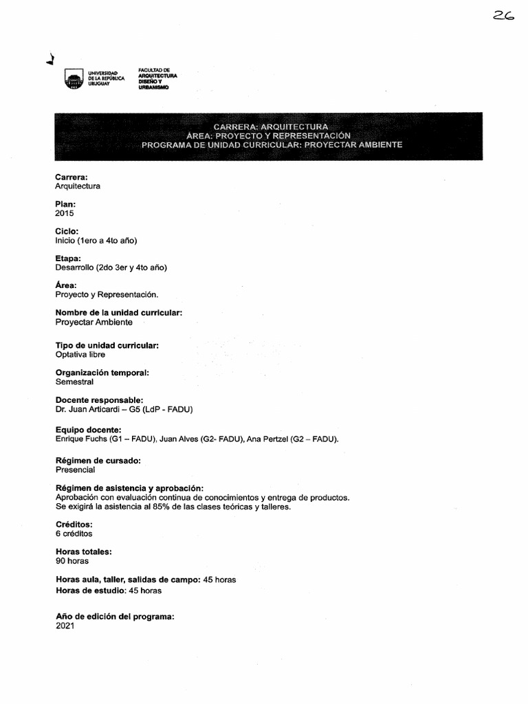 Proyectar Ambiente | PDF