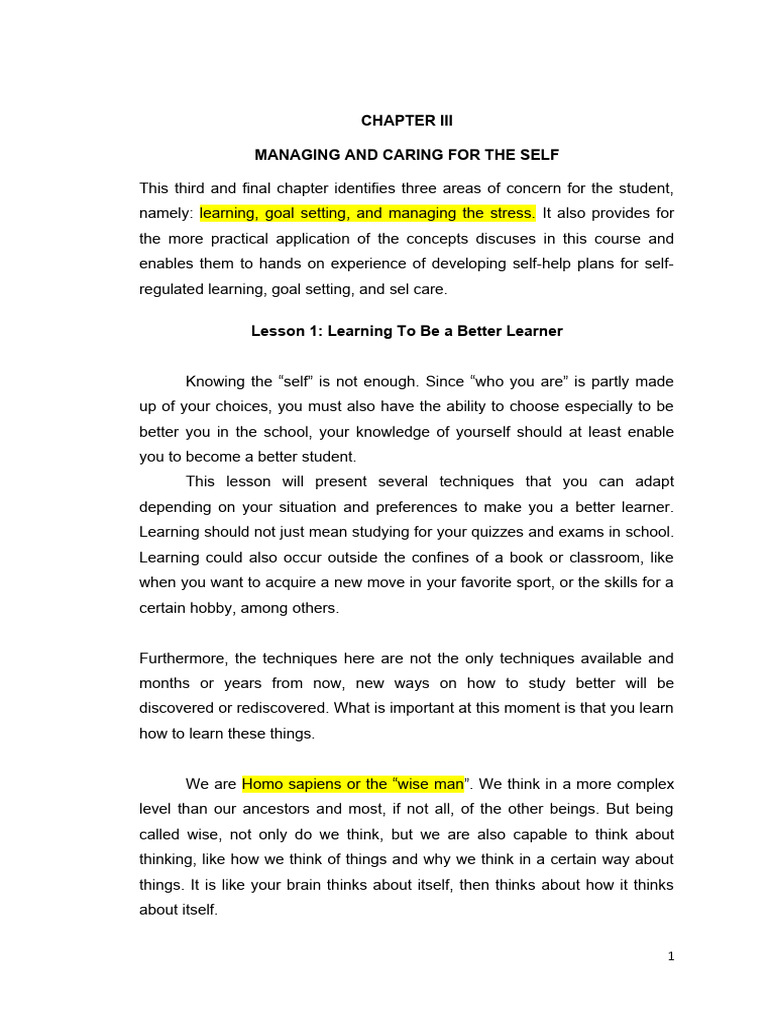 UNDERSTANDING-THE-SELF-MODULEy I | PDF | Self Efficacy | Metacognition