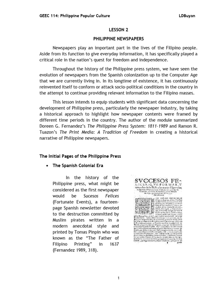 Evolution of Philippine Newspapers | PDF | Newspapers | Philippines