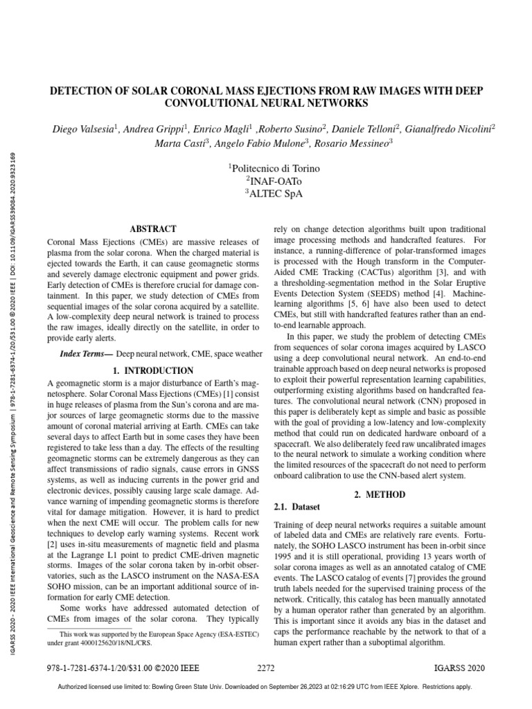 Detection of Solar Coronal Mass Ejections From Raw Images With Deep Convolutional Neural ...