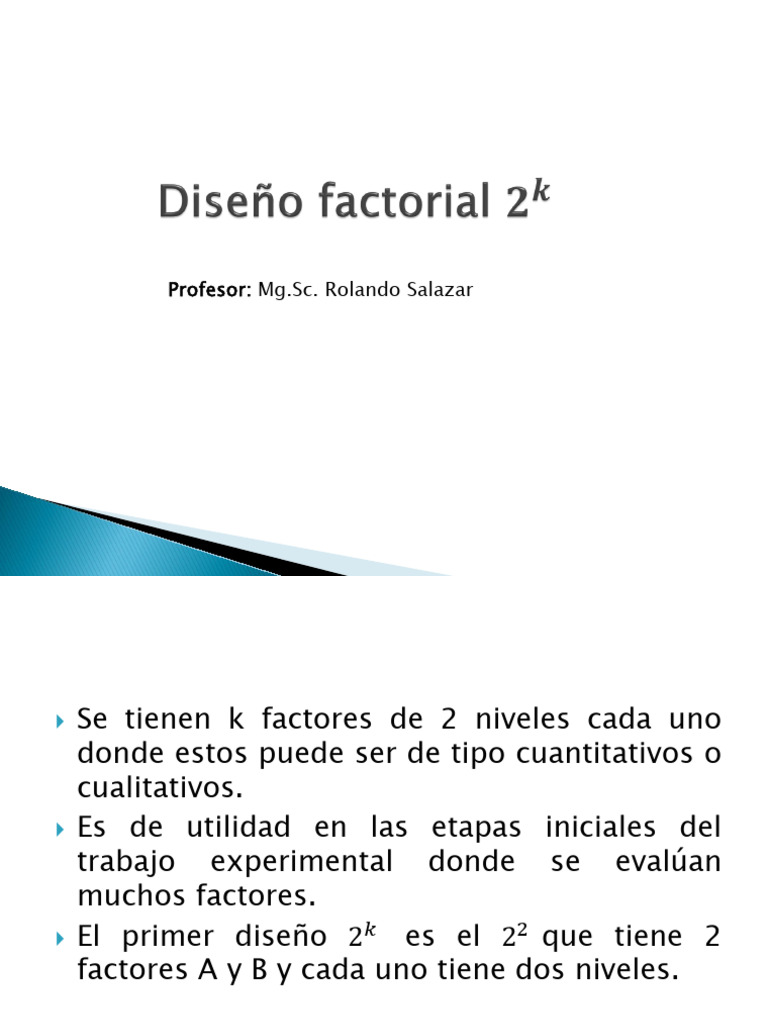 2k Experimental Design | Descargar gratis PDF | Experimentar | Filtración