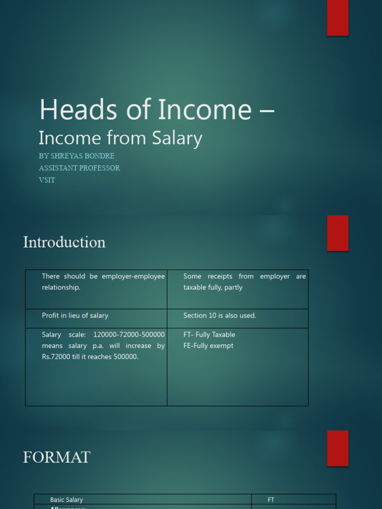 Understanding Salary Income Taxation | PDF | Salary | Employment