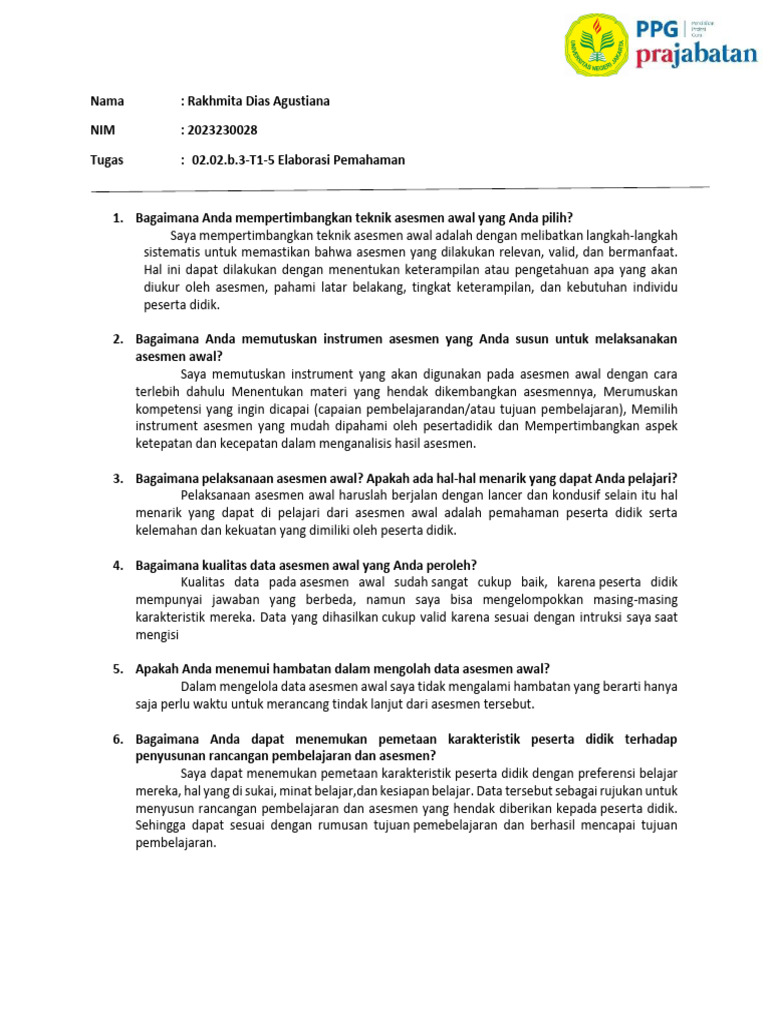 02.02.b.3 T1 5 Elaborasi Pemahaman | PDF