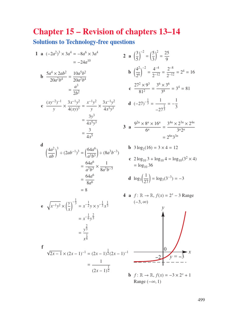 Cambridge Methods 1/2 - Chapter 15 Revision of 13 and 14 | PDF ...