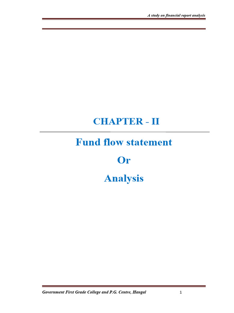 Chapter 2 (Fund Flow Statement) | PDF | Cash Flow Statement | Working Capital