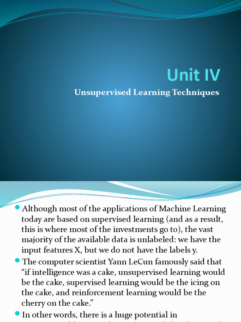 Unit IV | PDF | Principal Component Analysis | Eigenvalues And Eigenvectors
