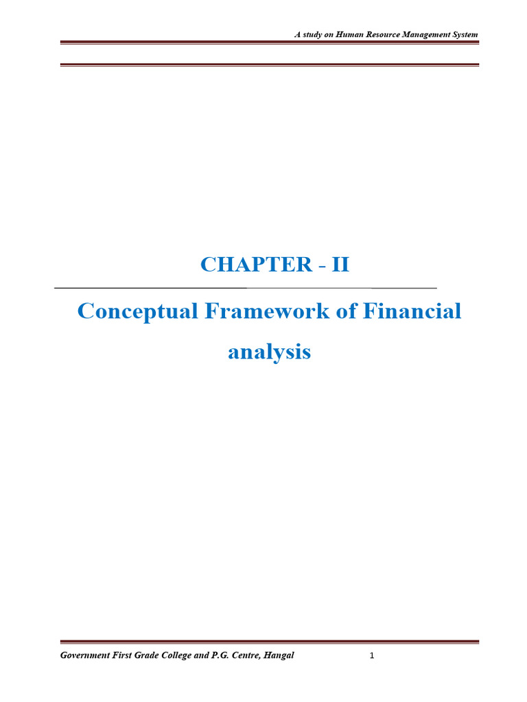 Chapter 2 (1) Conceptual Framework of Financial Analysis | PDF ...
