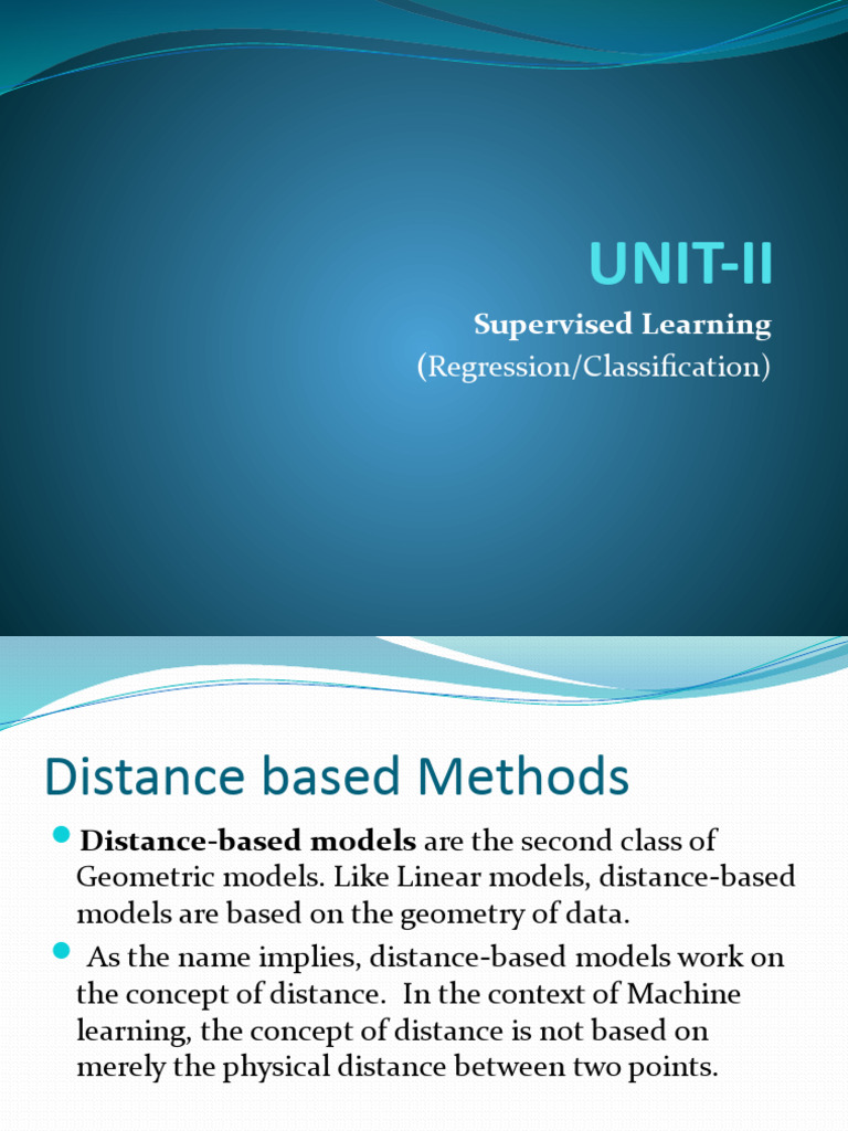 Unit Ii | PDF | Logistic Regression | Support Vector Machine