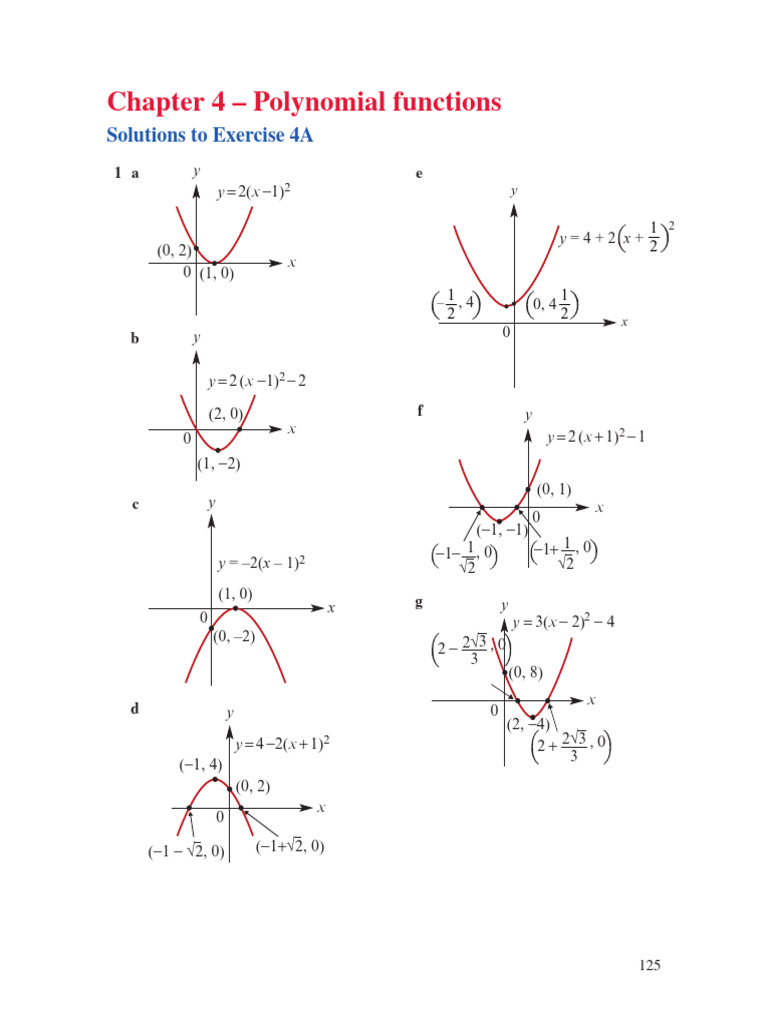 Cambridge Methods 3&4_Chapter 4 - Polynomials - solutions | PDF | Algebra | Applied Mathematics